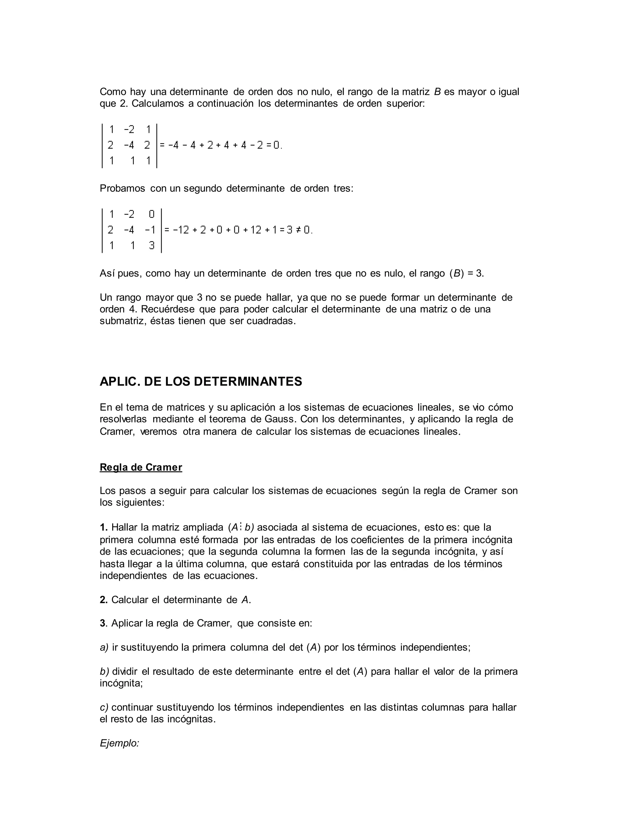 Matrices y determinantes | DOC