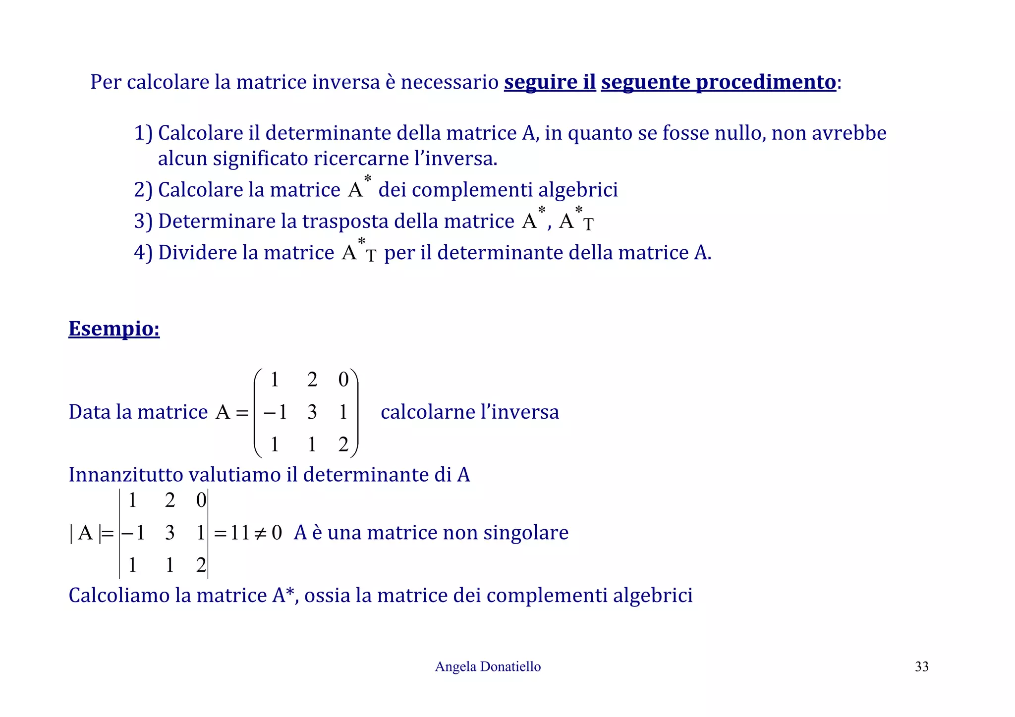 Matrici e determinanti | PDF