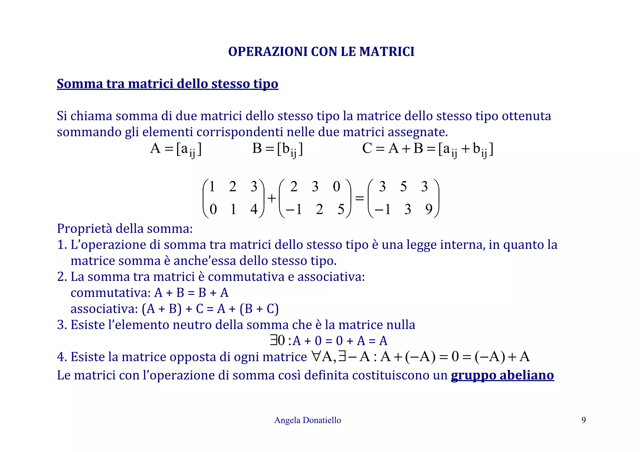 Matrici e determinanti | PDF