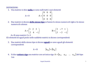 Matrici e determinanti | PDF