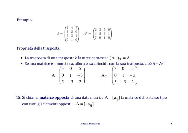 Matrici e determinanti