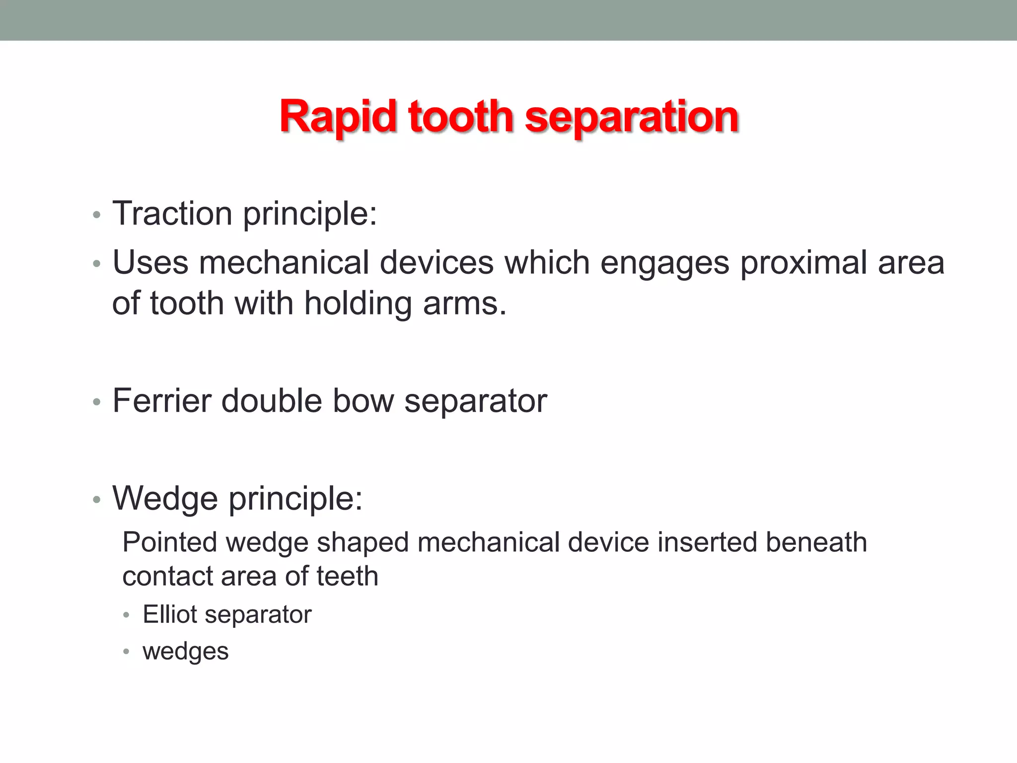 Matricing and tooth separation | PPTX