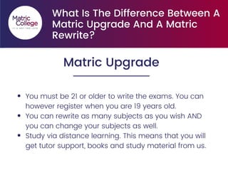 Matric Upgrade | PPT | Free Download