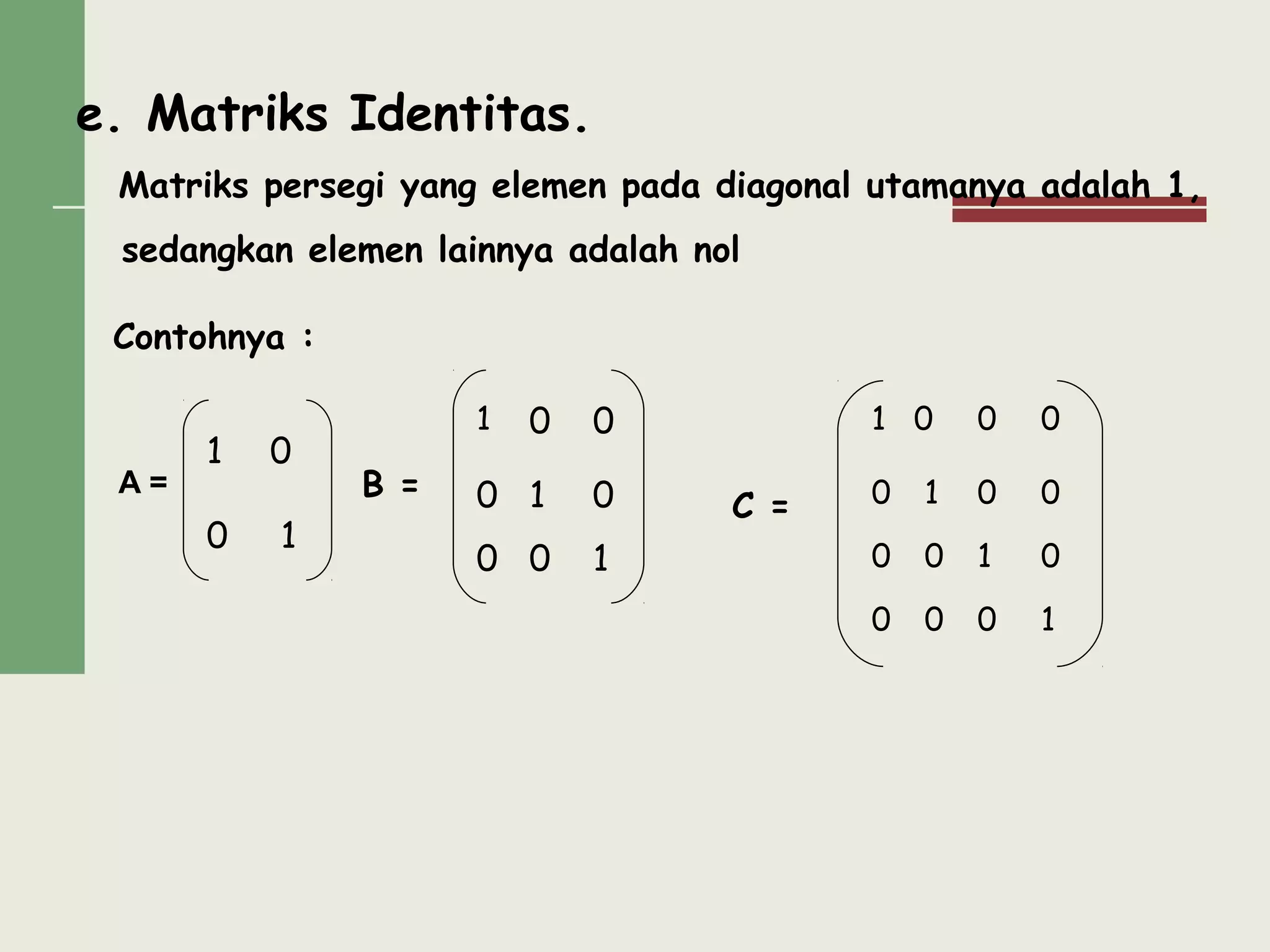 Matematika Teknik - Matriks | PPT