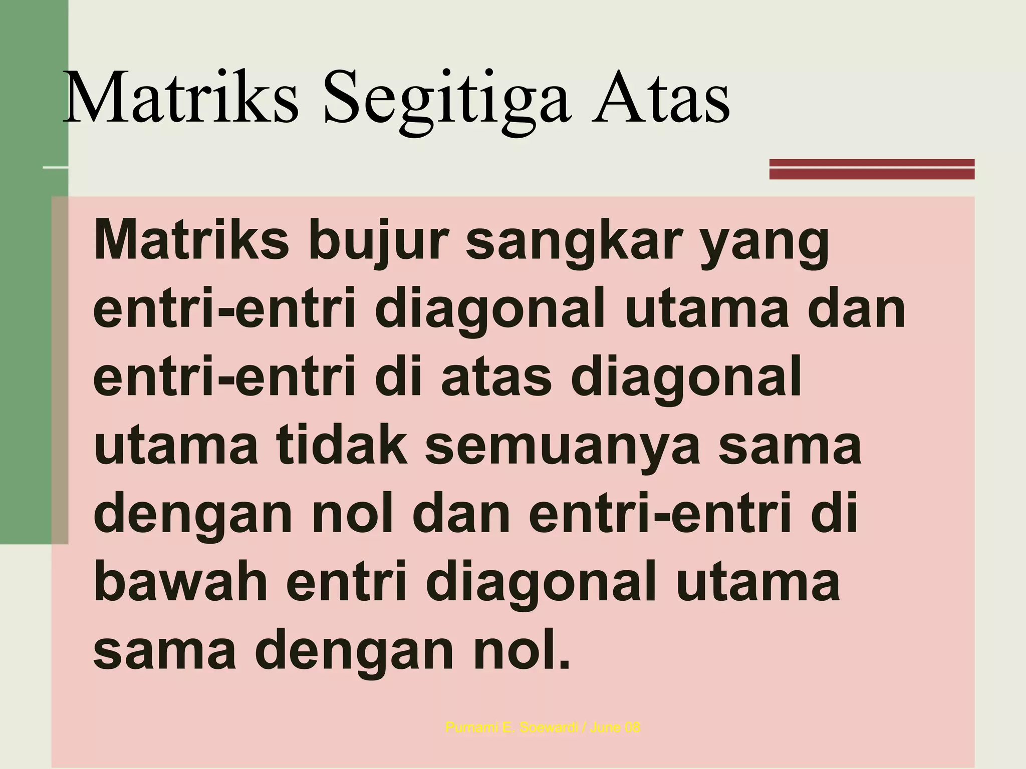 Matematika Teknik - Matriks | PPT