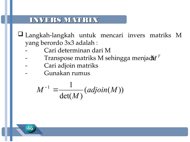 Matematika bab 1 matriks kelas xi SMA.ppt