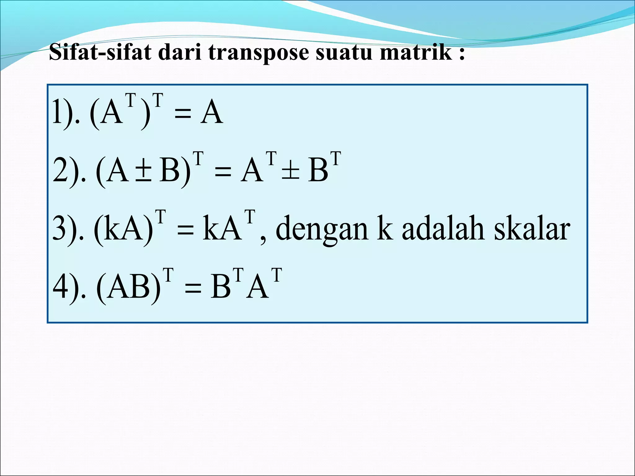 Matriks dan operasinya | PPT