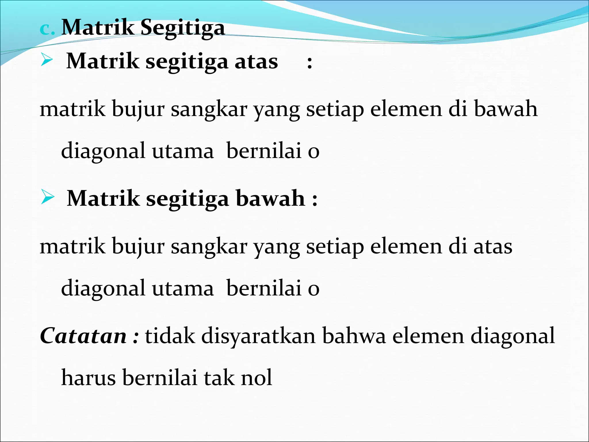 Matriks dan operasinya | PPT