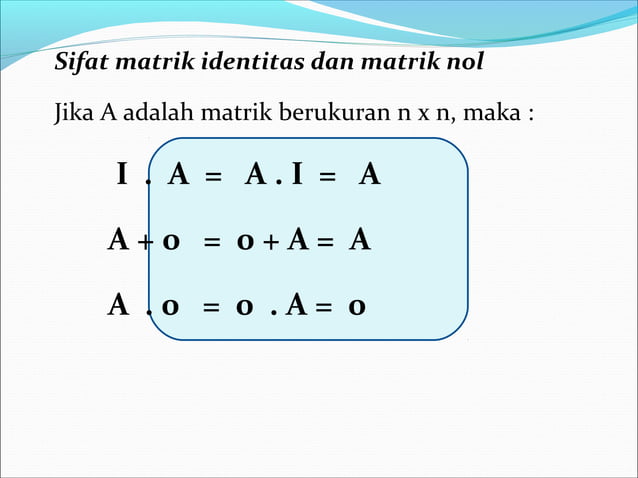 Matriks dan operasinya | PPT