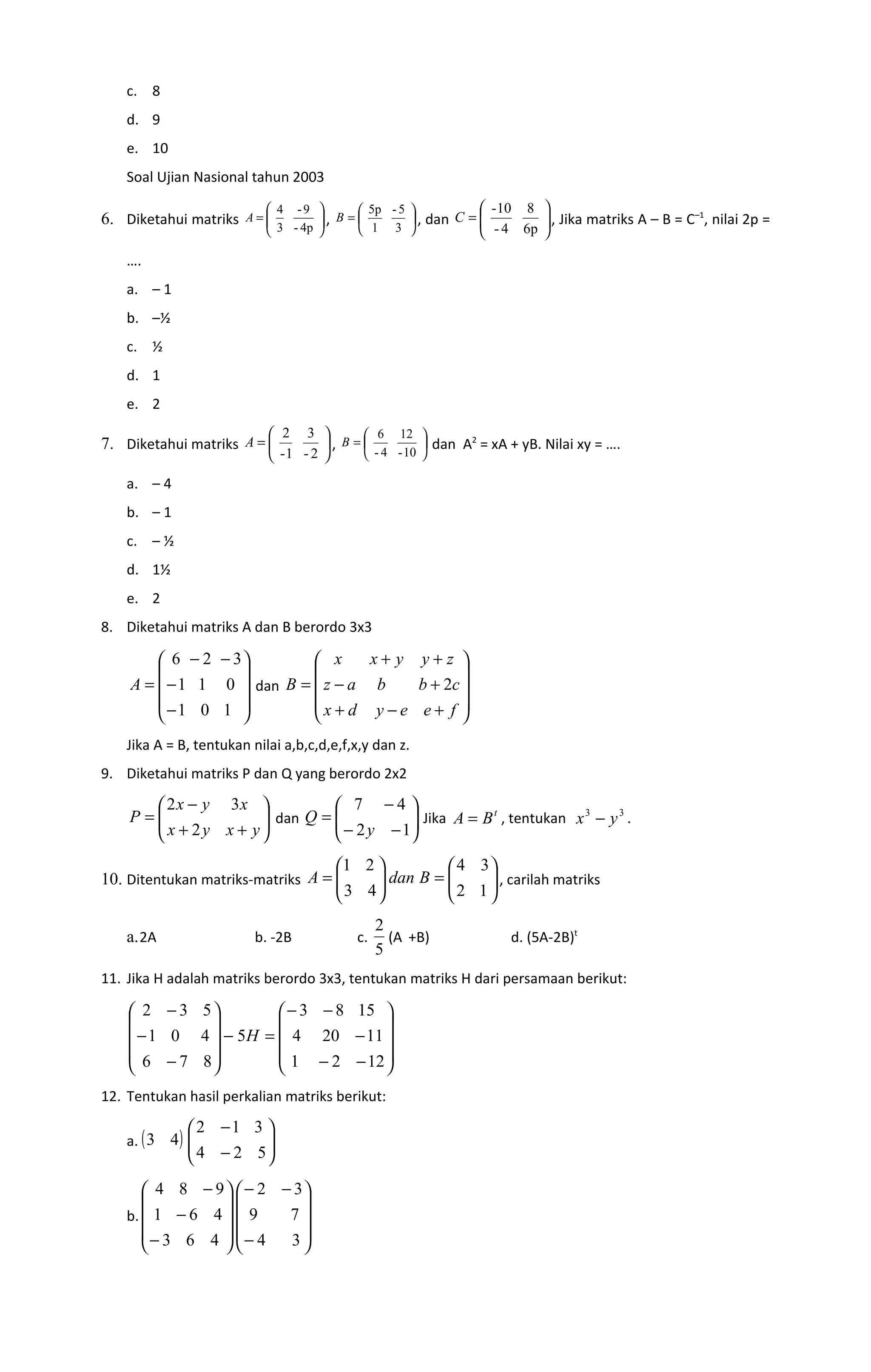 Matriks | PDF