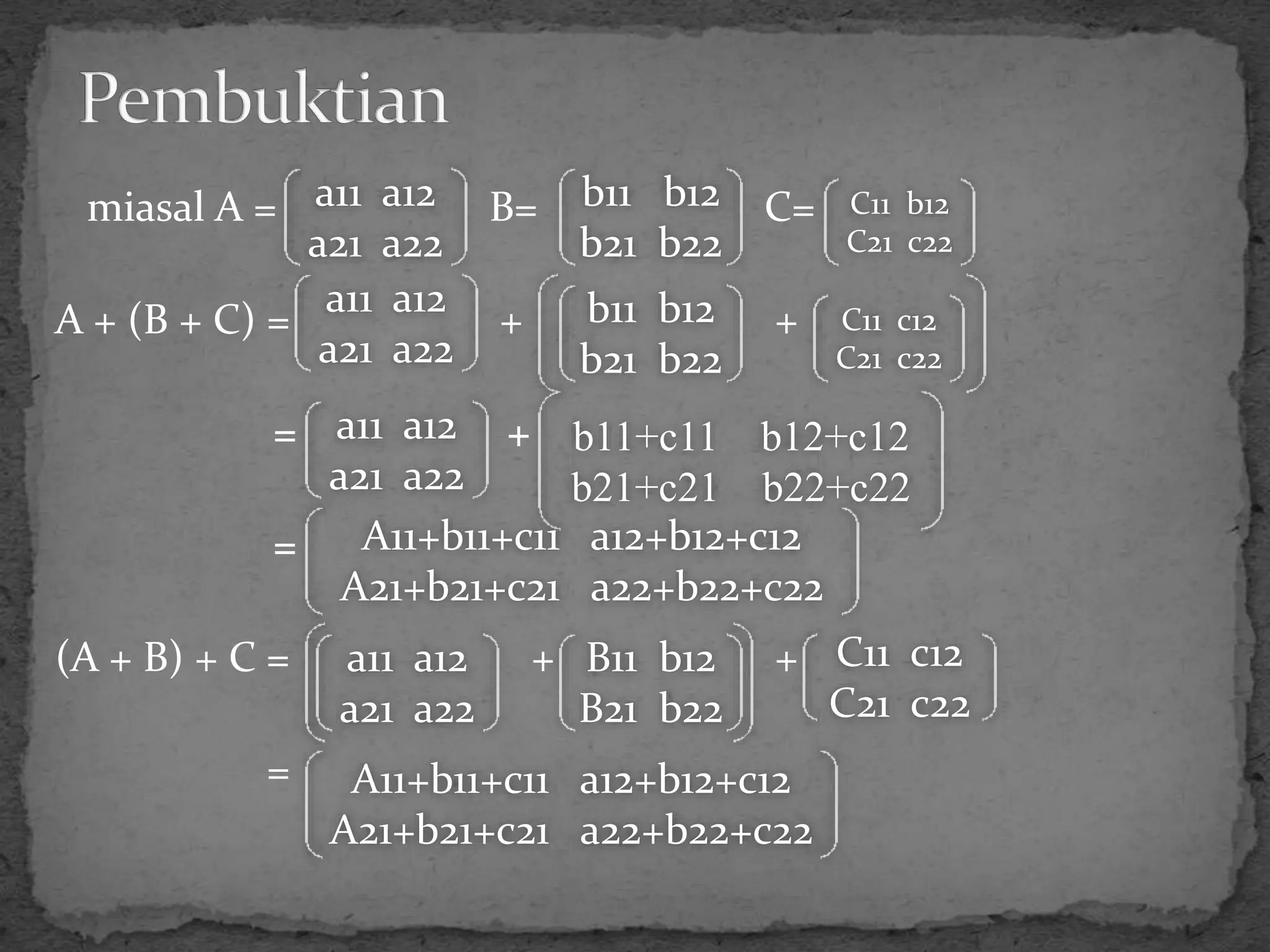 Unsur unsur Matriks | PPTX