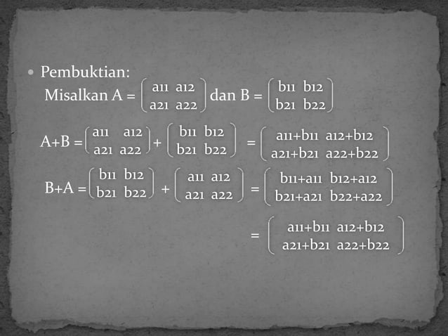 Unsur unsur Matriks | PPTX