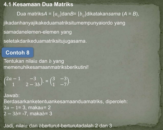 Matriks Kelas X | PPTX
