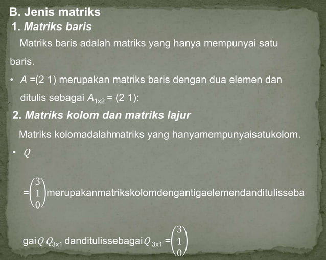 Matriks Kelas X | PPTX