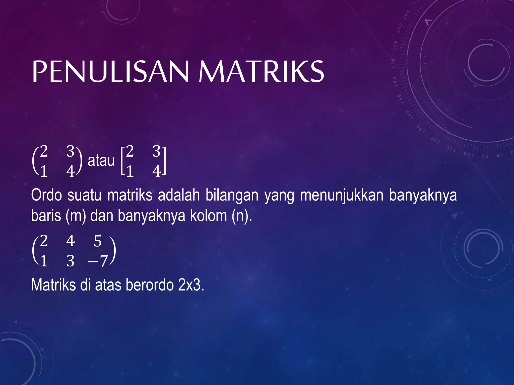 Matriks SMA Kelas 10 | PPTX