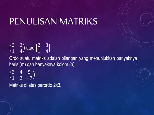 Matriks SMA Kelas 10 | PPTX