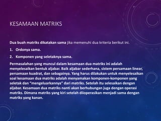 Matriks SMA Kelas 10 | PPTX