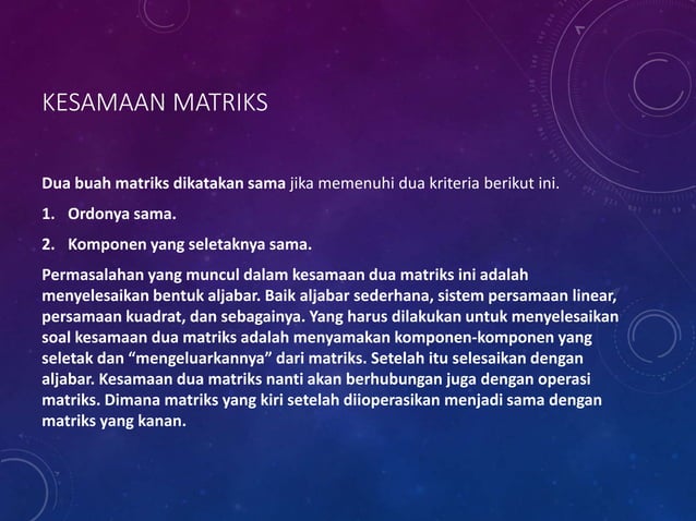 Matriks SMA Kelas 10 | PPTX