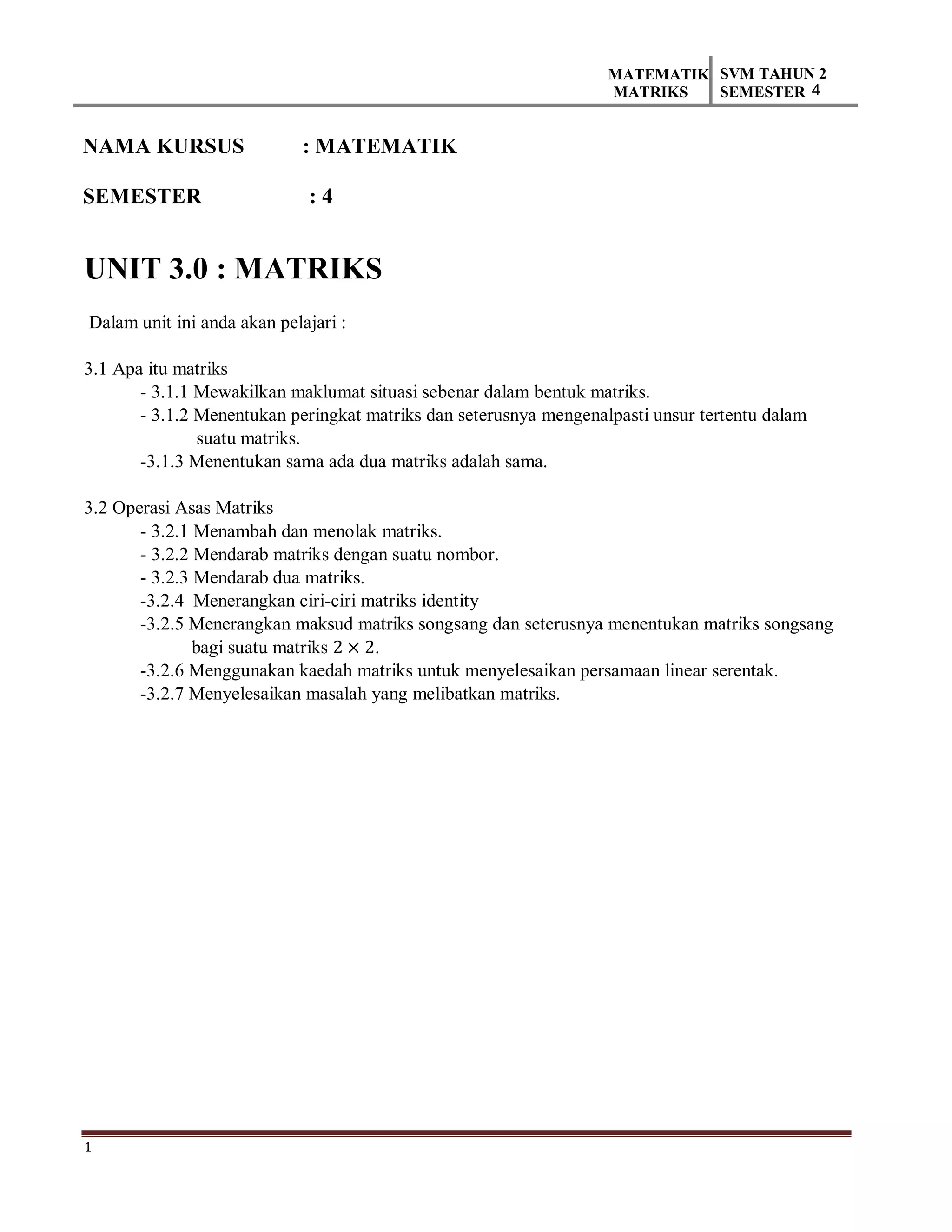 Matriks | PDF