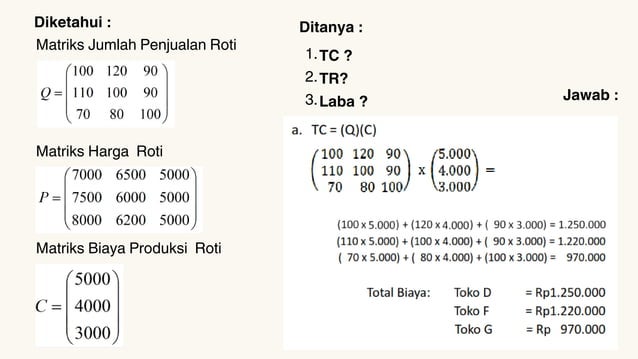 Penerapan Matriks dalam Matematika Ekonomi | PDF