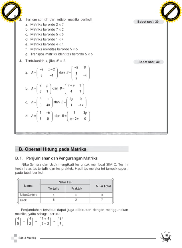 Matriks a | PDF