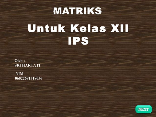 Matriks powerpoint | PPT