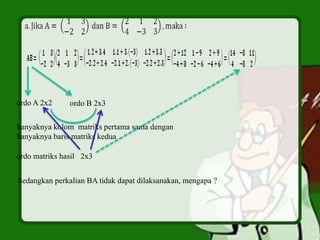 MATRIKS - MATEMATIKA KELAS 12 IPA | PPT