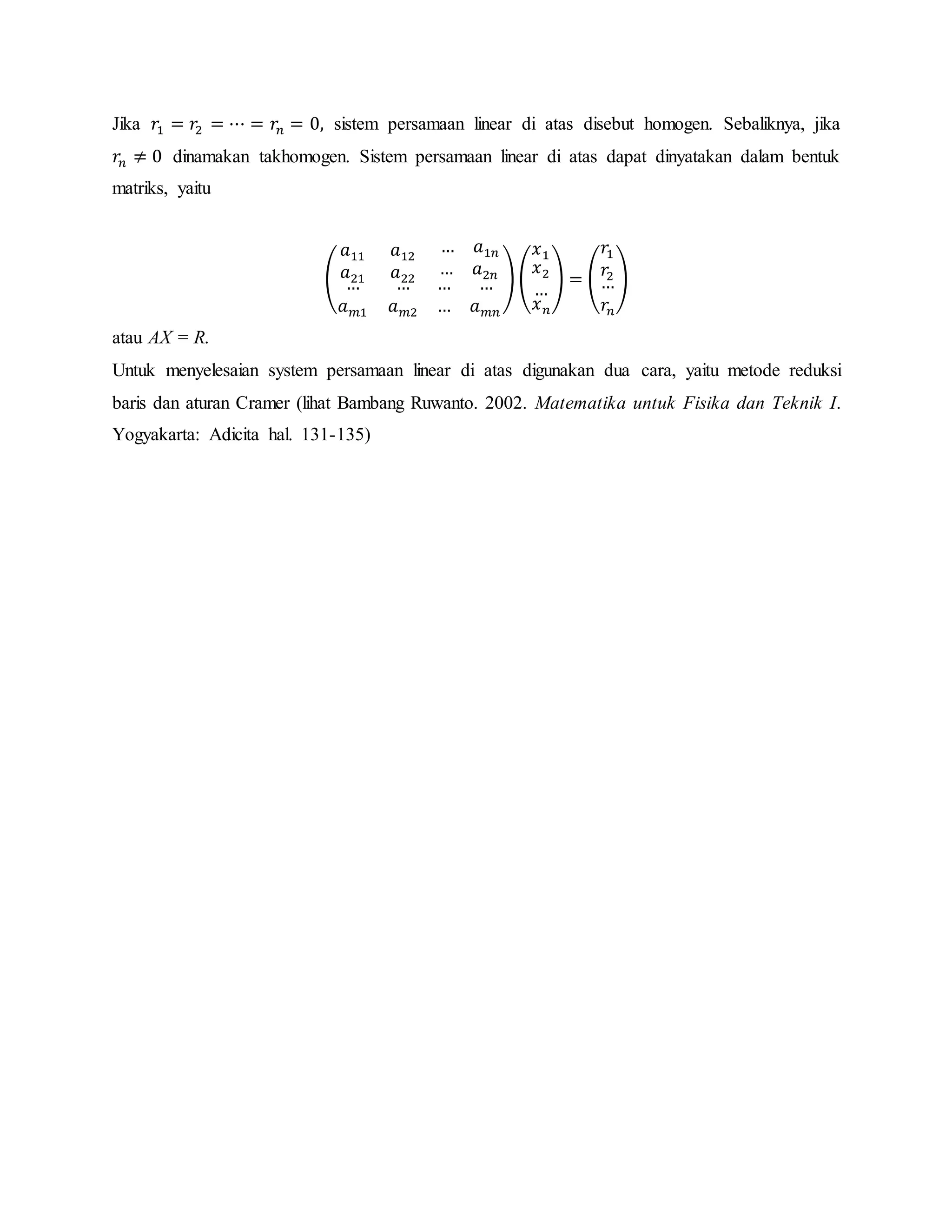 Matriks dan determinan | PDF