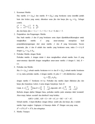 Matriks dan determinan | PDF