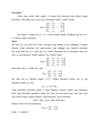 Matriks dan determinan | DOCX