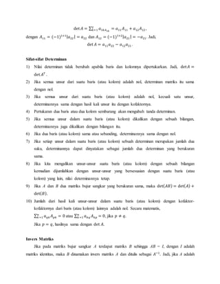 Matriks dan determinan | PDF