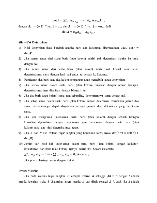 Matriks dan determinan | PDF