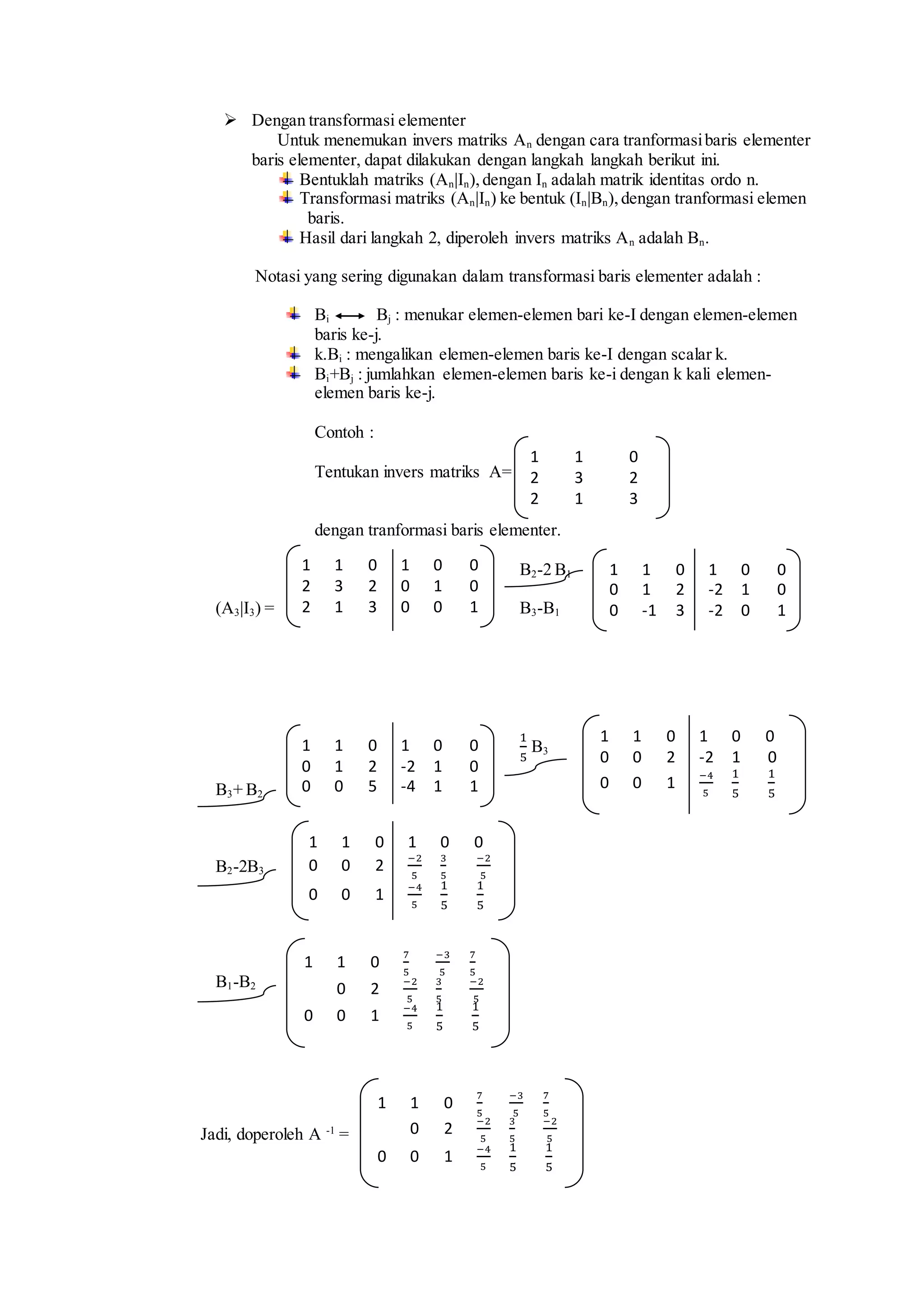 Matriks elementer | DOCX