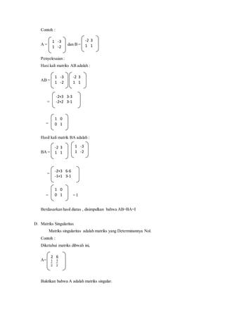 Matriks elementer | DOCX