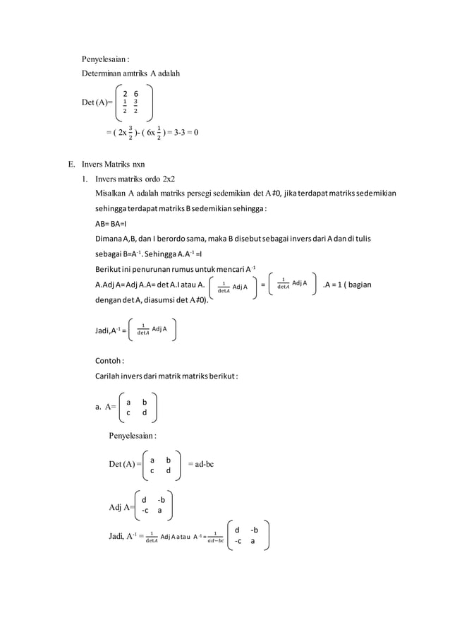 Matriks elementer | DOCX