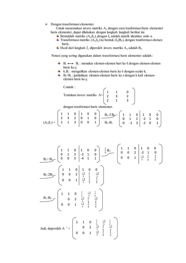 Matriks elementer | PDF