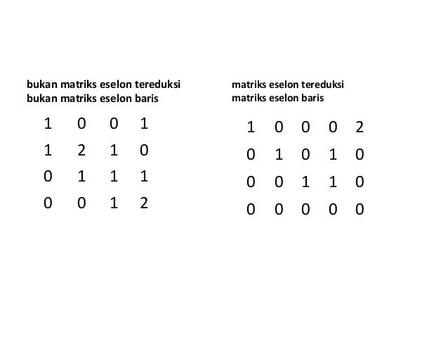 Matriks eselon baris