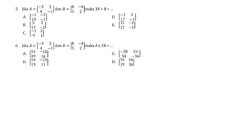 Materi Matriks SMA XI (Element, Operasi Matriks) | PPTX