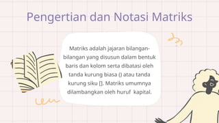 Materi Matriks SMA XI (Element, Operasi Matriks) | PPTX
