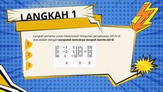 MATERI PEMBELAJARAN MATEMATIKA MATRIKS ORDO 3X3 | PPTX