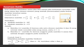 MATRIKS PPL.pptxMatriks adalah susunan bilangan yang disusun dalam bentuk persegi panjang ...