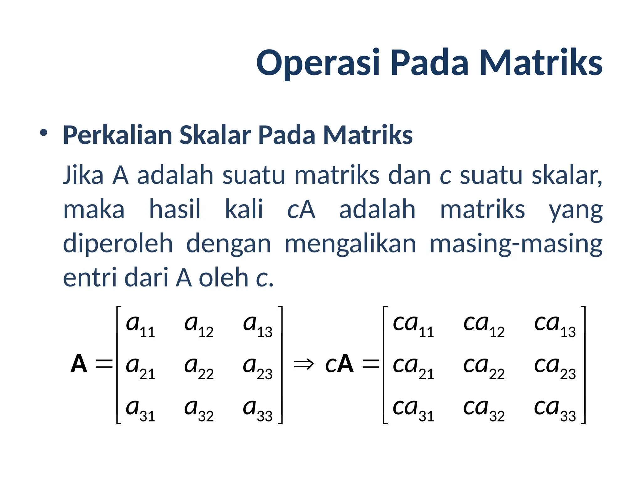 pengertian matriks, jenis matriks, ordo dan transpose matriks | PPTX