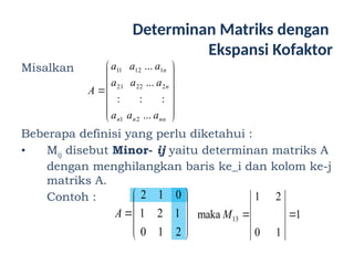 pengertian matriks, jenis matriks, ordo dan transpose matriks | PPTX