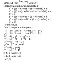 Matriks rotasi dengan pusat p (a,b) | PPTX