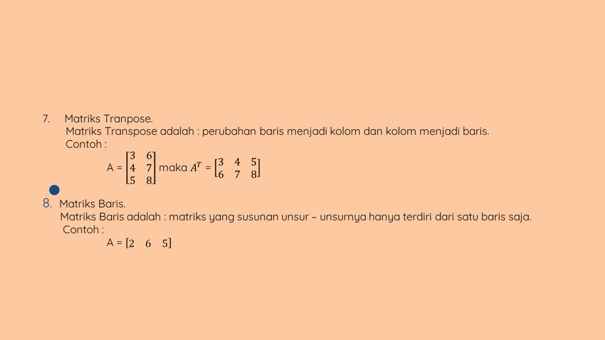 Pertemuan 1 Pembelajaran Matriks dan JENIS-JENIS | PPT