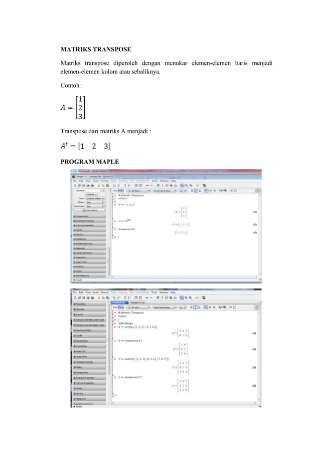 Matriks transpose | PDF