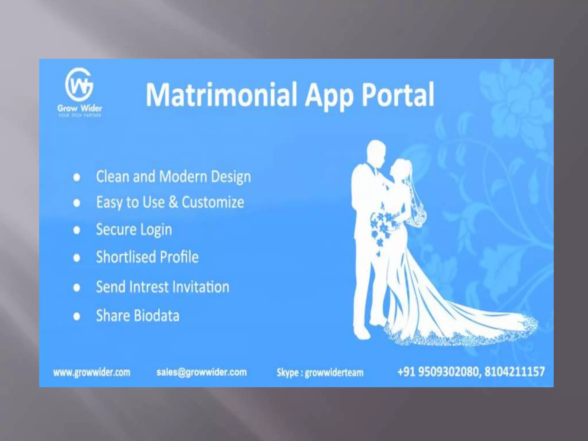 Best matrimonial script PHP| shaadi.com clone | Readymade Matrimonial Website | PPT