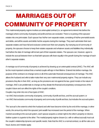 Matrimonial Property Regimes in South Africa | PDF