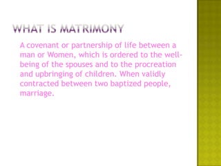 Matrimony chapter 15 | PPT