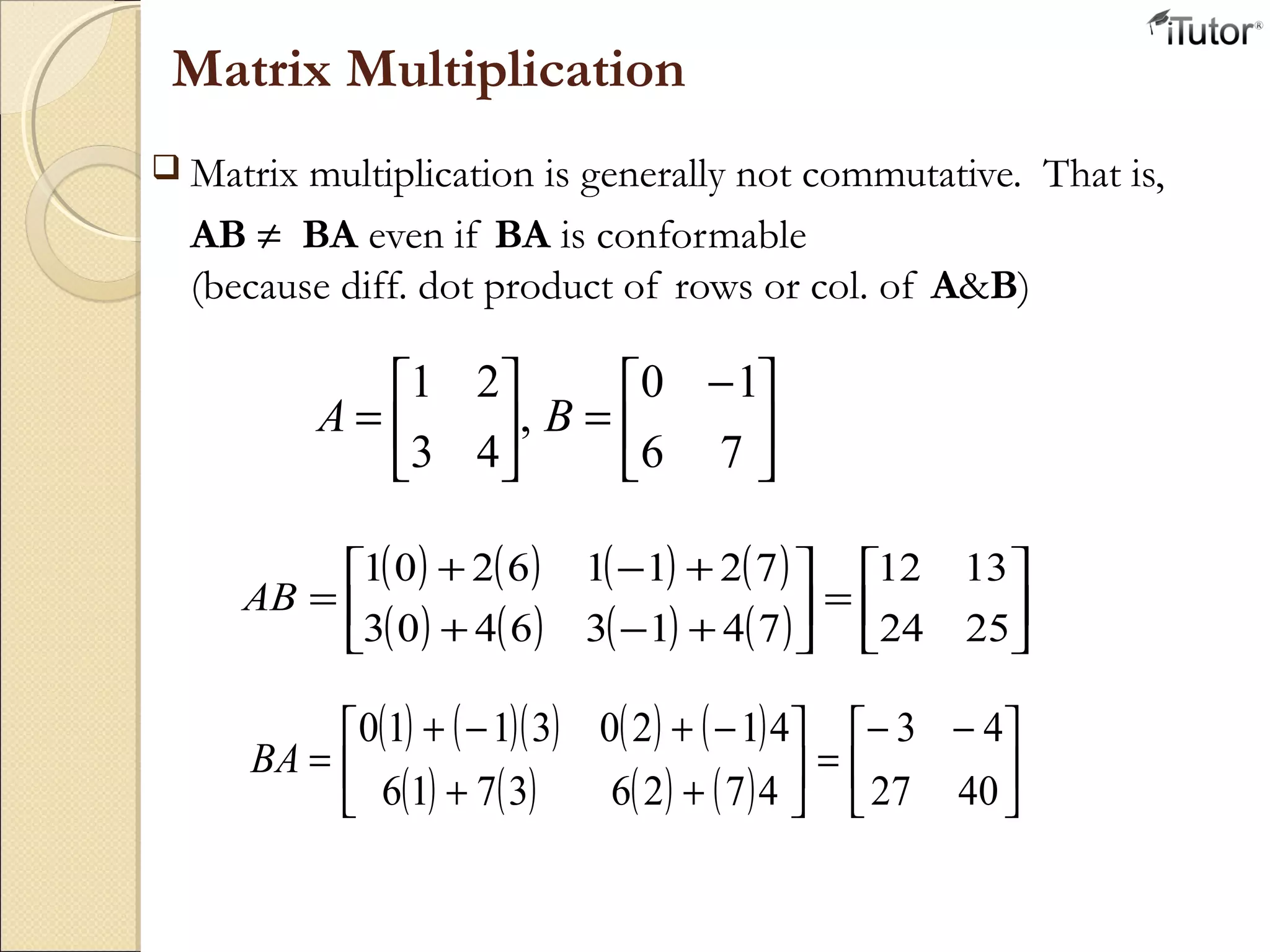Linear Algebra and Matrix | PPT | Physics | Science